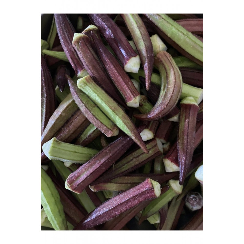 Doğal Kınalı Bamya Sebze Tohumu 100 Ad. Yerli Tohum